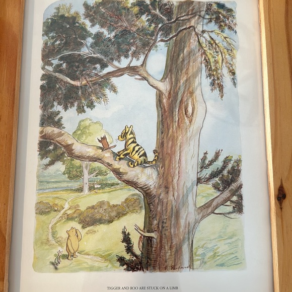 Other | Winnie The Pooh Wall Decor Tigger And Roo Framed Print Approx ...
